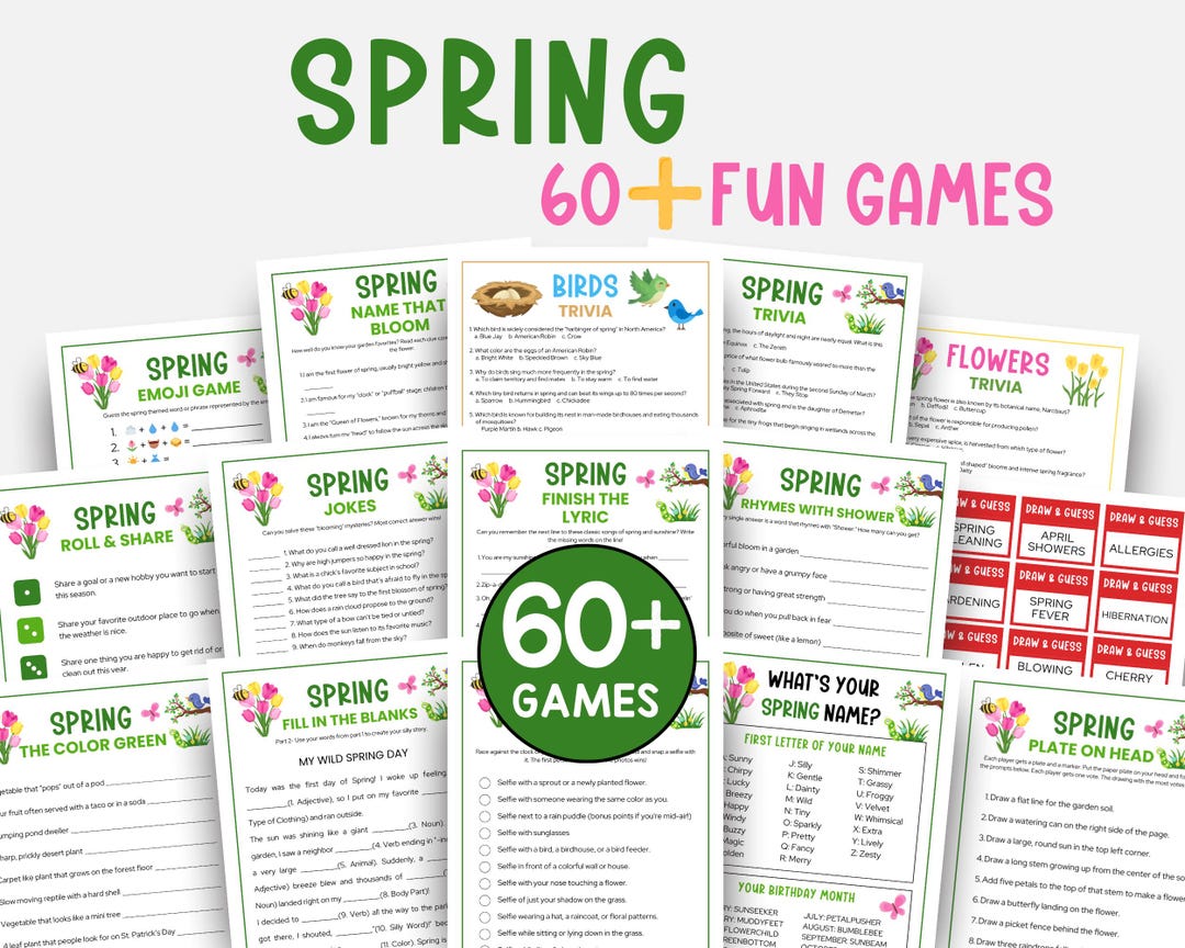 Spring Trivia, Fun Spring Family Games for Kids and Adults, Classroom ...