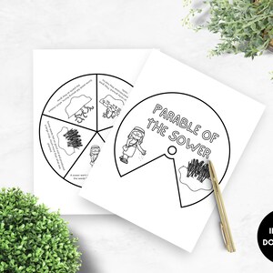 Parable of the Sower, Printable Bible Coloring Wheel, Sunday School ...