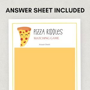 Printable Pizza Riddles, Pizza Birthday Party Game, Icebreaker, Slumber ...