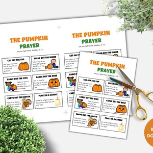 Pumpkin Carving Christian Halloween Activity, Printable Pumpkin Prayer ...