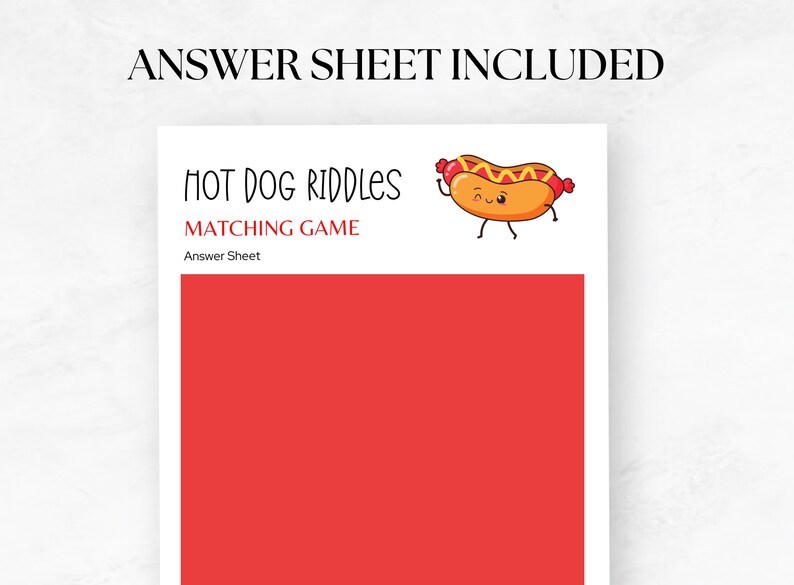 Hot Dog Riddles, Fun Hot Dog Theme Party Game for Kids and Adults ...