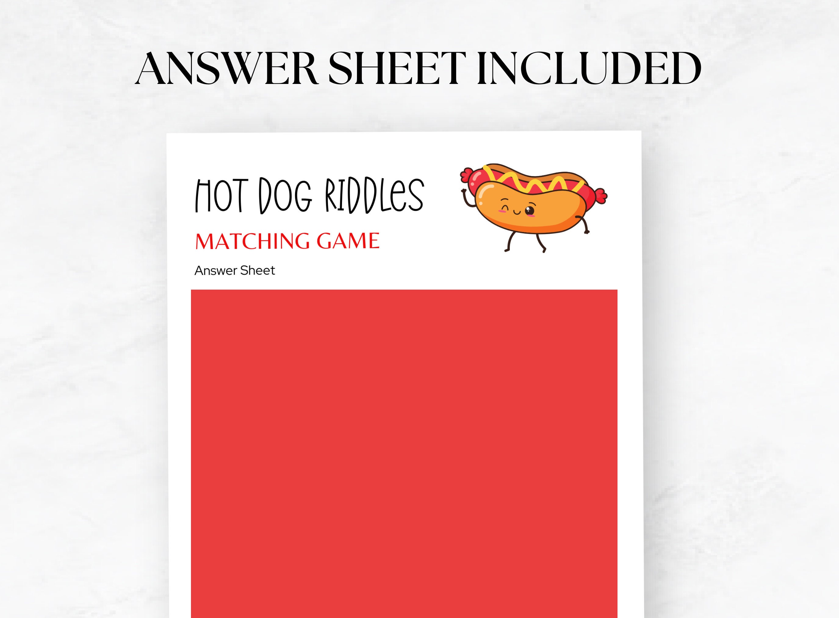 Hot Dog Riddles, Fun Hot Dog Theme Party Game for Kids and Adults ...
