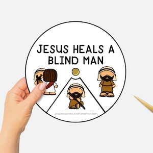 Jesus Heals a Man Born Blind, Miracles of Jesus, Printable Bible ...