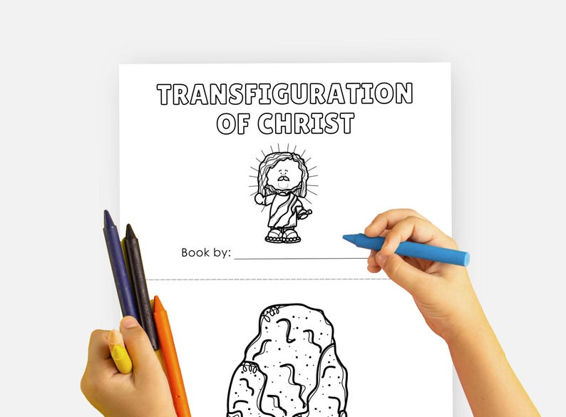 Transfiguration of Christ, Printable Mini Bible Book, Life of Jesus ...