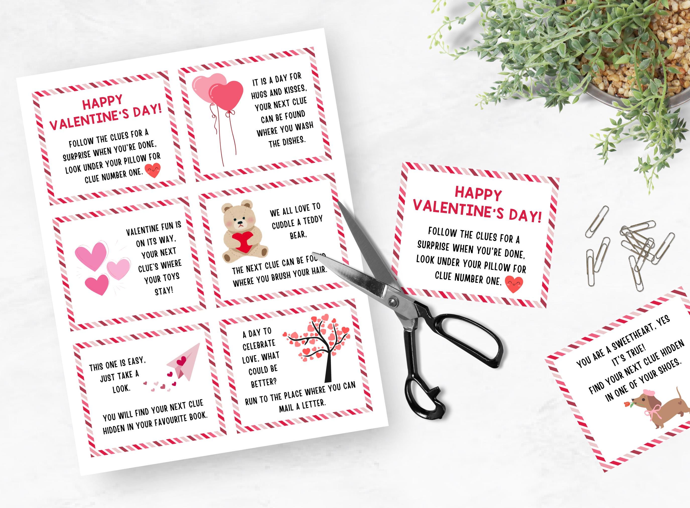 Valentines Scavenger Hunt, Valentines Day Games, Indoor Treasure Hunt ...