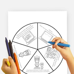Fiery Furnace, Printable Bible Coloring Wheel, Sunday School Craft ...