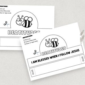 Beatitudes Craft for Kids, Printable Bible Faith Crown, Sermon on the ...