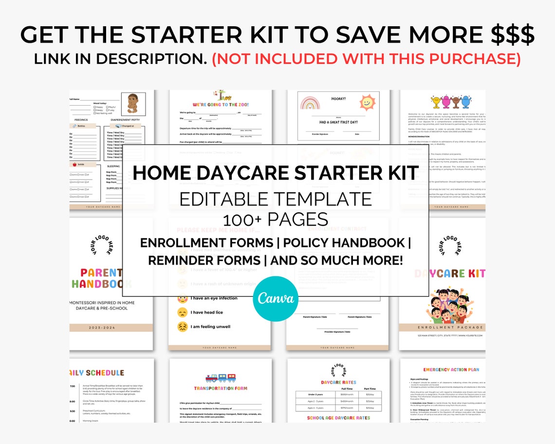 Daycare Contract, Child Care Contract, Daycare Paperwork, Printable ...
