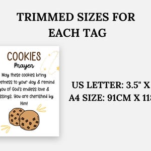 Cookies Prayer Tag, Printable Cookie Exchange Prayer Card, Religious ...