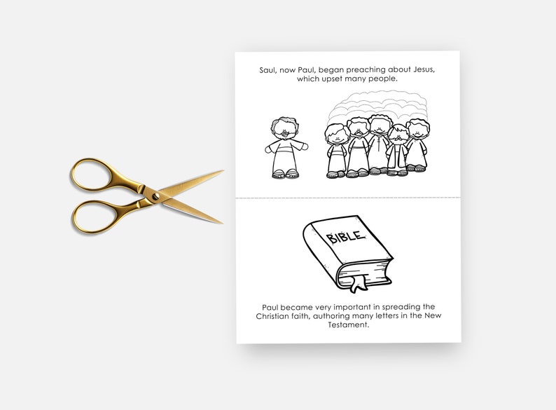 Saul Becomes Paul, Printable Mini Bible Book, Sunday School Craft, Kids ...