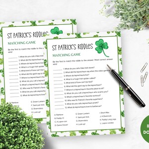 St Patricks Day Riddles, Fun St Paddys Activity for Kids and Adults, St ...