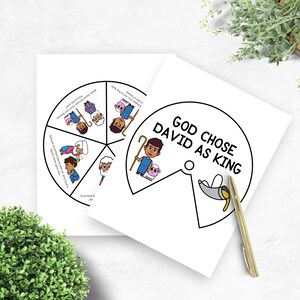 God Chose David as King, Printable Bible Story Coloring Wheel, Sunday ...