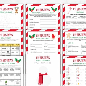 25 Christmas Games Bundle, Printable Holiday Icebreaker Activities for ...