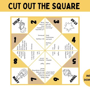 Christmas Nativity Bible Story Activity, Sunday School Craft, Birth of ...