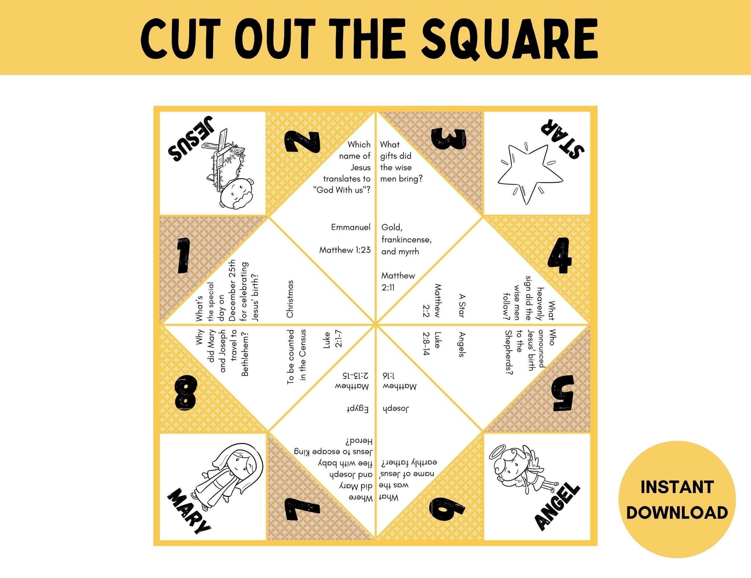 Christmas Nativity Bible Story Activity, Sunday School Craft, Birth of ...