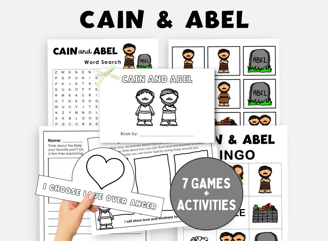 Cain and Abel, Kids Bible Lesson, VBS Activity Pack, Genesis Sunday ...