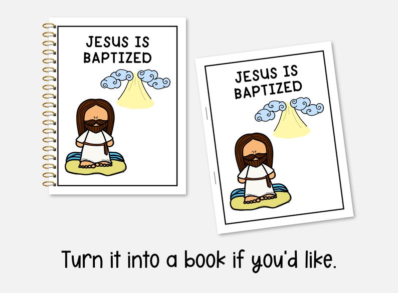 Baptism of Jesus Lesson Teaching Posters, Printable Sunday School ...