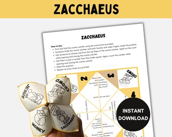 Zacchaeus, Printable Bible Coloring Wheel, Sunday School Craft, Kids ...