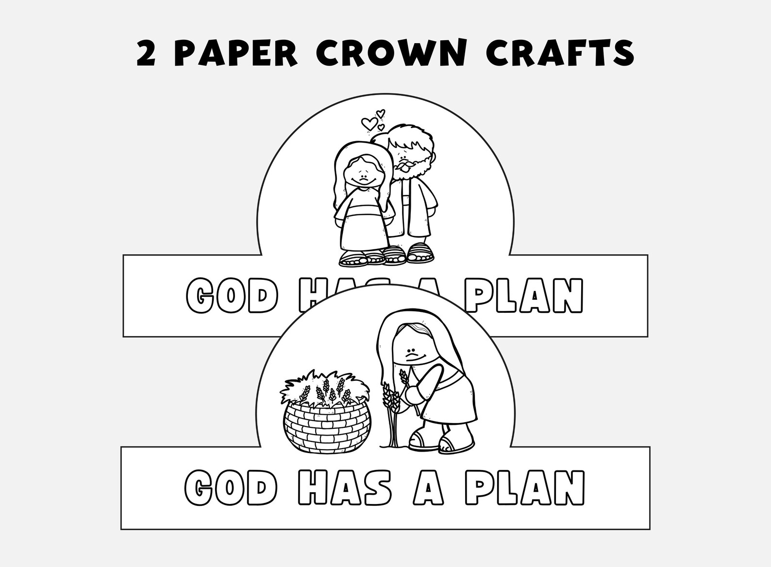 Ruth and Boaz, Ruth and Naomi Bible Lesson, VBS Activity Pack, Sunday ...