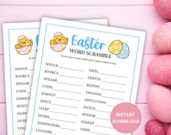 Easter Word Scramble Game Printable Easter Game Easter Activity for ...