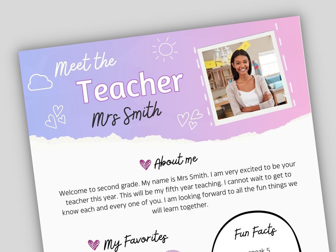 Meet the Teacher, Editable Meet the Teacher Template, School Newsletter ...