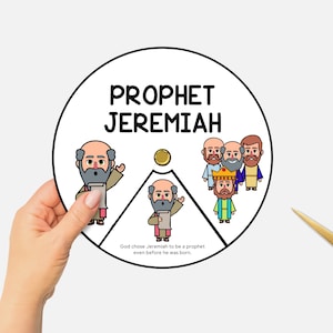 Prophet Jeremiah, Printable Bible Coloring Wheel, Sunday School Craft ...