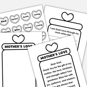 Mothers Day Bible Craft, Printable Christian Mom Gift From Kids, Easy ...