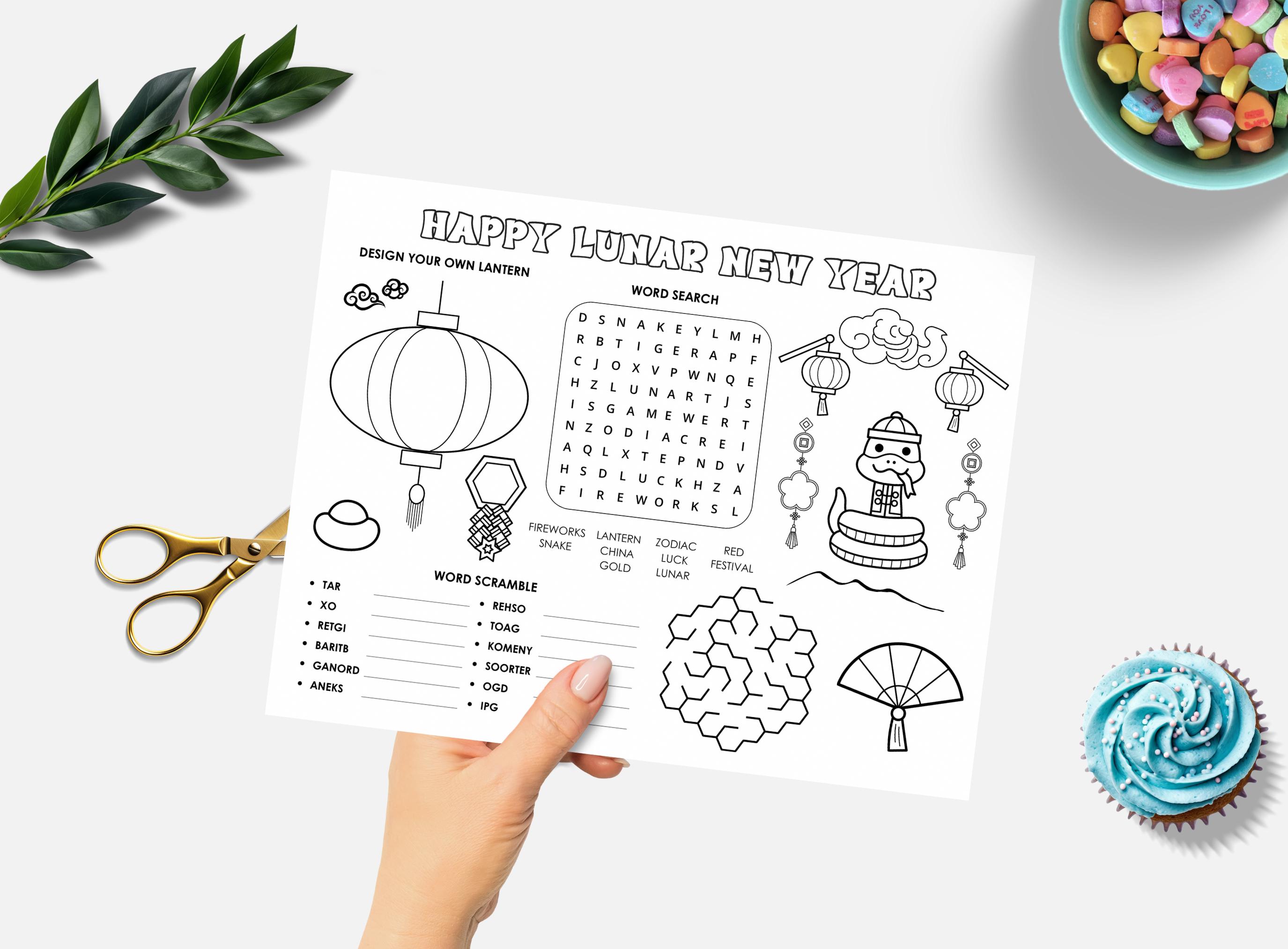 2025 Lunar New Year Printable, Year of Snake Activity Sheet, Chinese ...