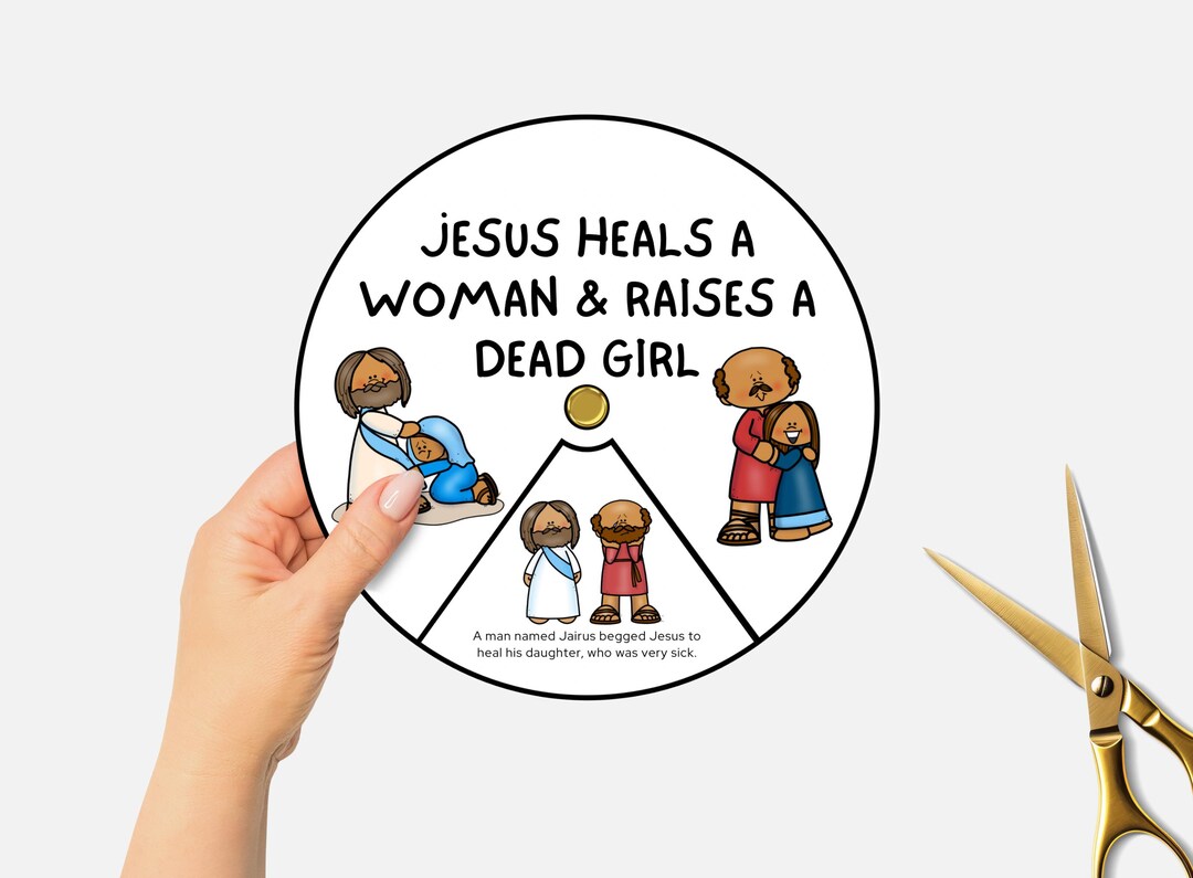 Jesus Heals a Woman and Raises a Dead Girl, Printable Bible Coloring ...
