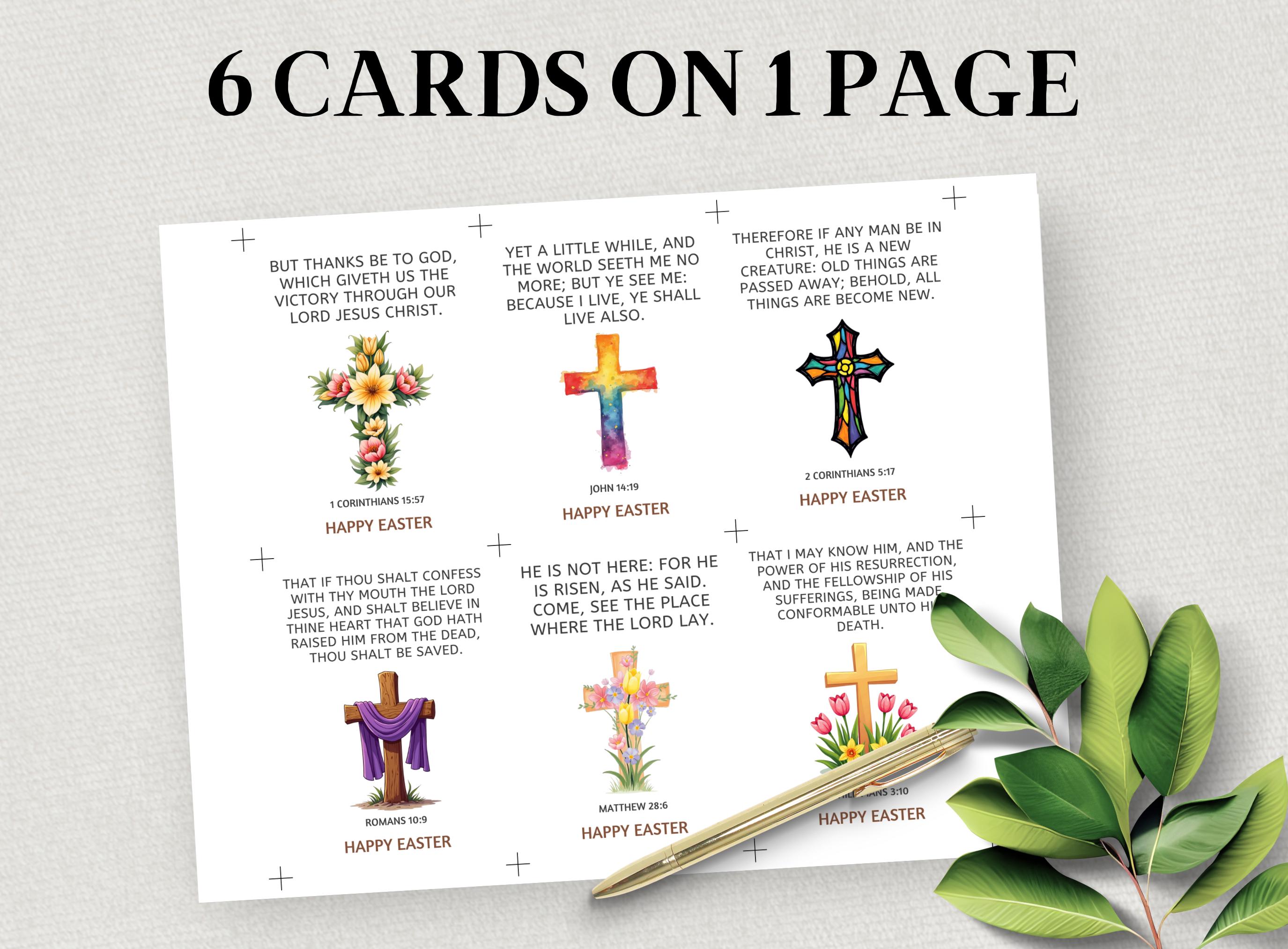 Easter Bible Verses, Holy Week Cards, He is Risen, Christian Tract ...