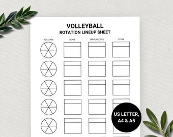 Volleyball Rotation Lineup Sheet, Volleyball Coach, Game Day, Sports ...