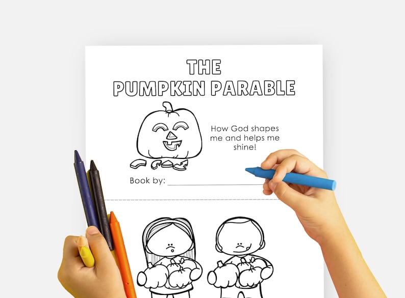 Christian Halloween, Printable Pumpkin Parable Mini Bible Book, Fall ...