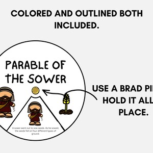 Parable of the Sower, Printable Bible Coloring Wheel, Sunday School ...