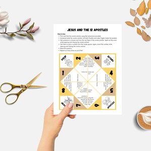 Jesus and the 12 Apostles, Printable Cootie Catcher, Sunday School ...