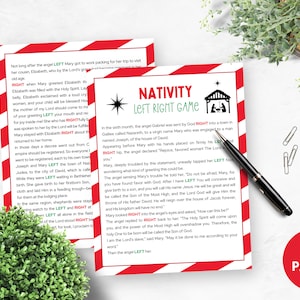 Nativity Left Right Game, Printable Youth Group Game, Christian ...