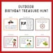Pirate Birthday Treasure Hunt for Kids, Outdoor Scavenger Hunt Clues ...