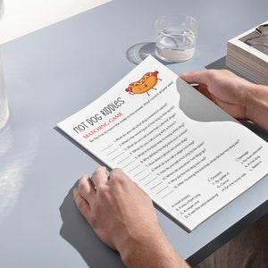 Hot Dog Riddles, Fun Hot Dog Theme Party Game for Kids and Adults ...