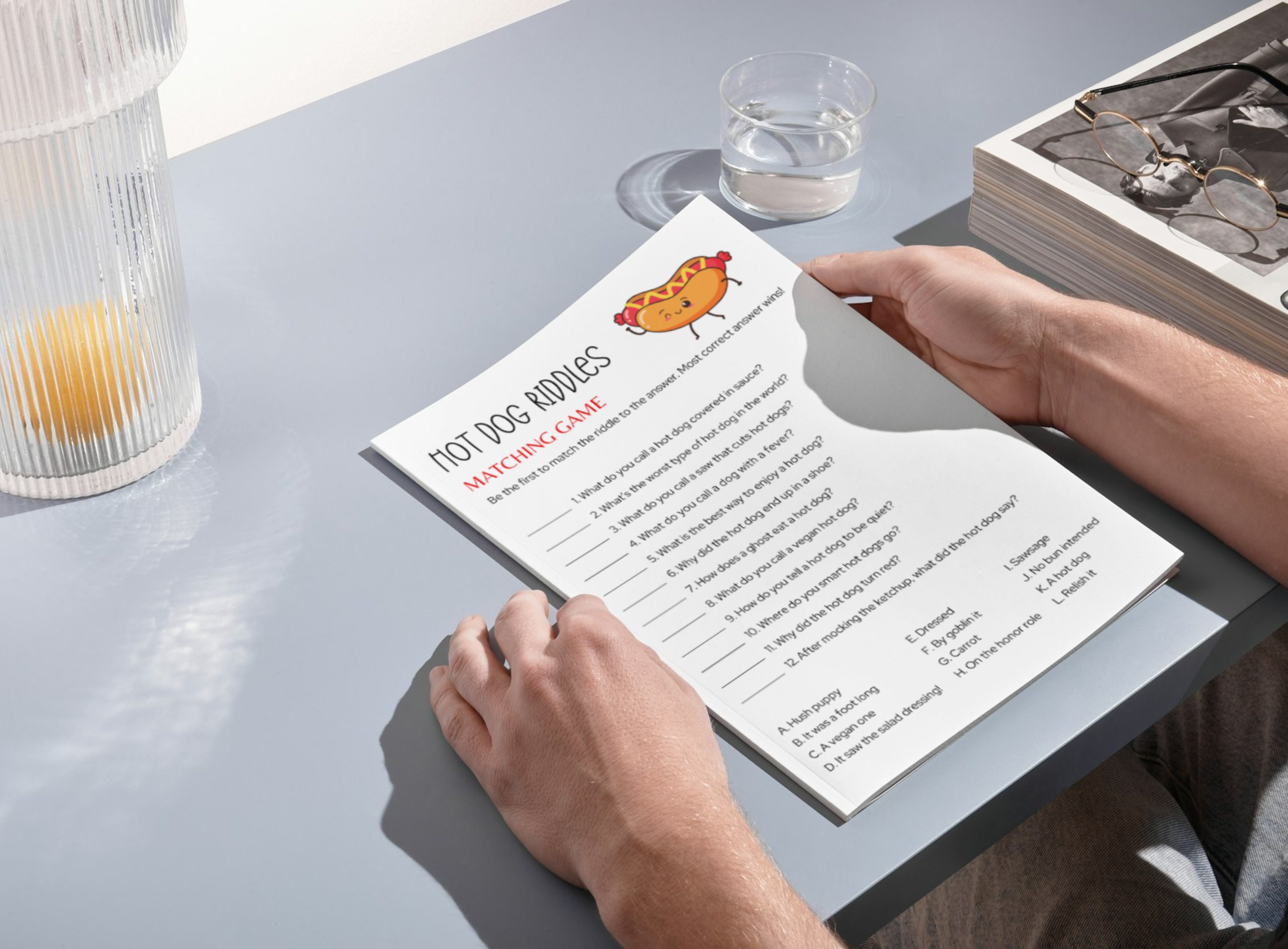 Hot Dog Riddles, Fun Hot Dog Theme Party Game for Kids and Adults ...