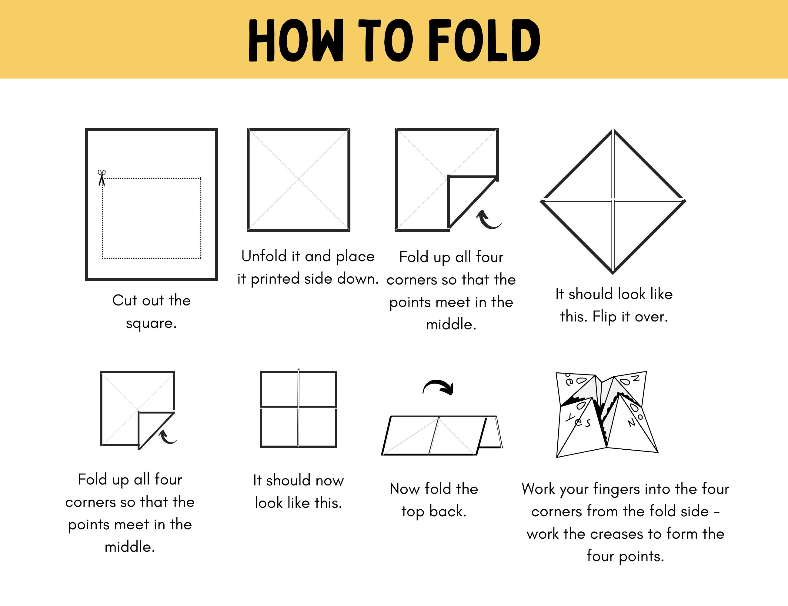 Parable of the Lost Coin, Printable Cootie Catcher, Sunday School Craft ...