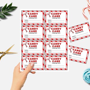 Candy Cane Guessing Game Sign, Guess How Many Candy Canes in the Jar ...