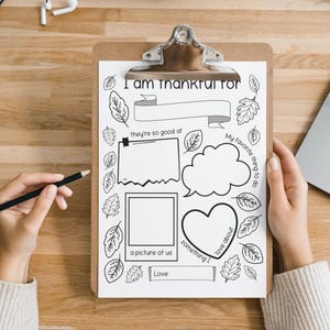 I Am Thankful For, Printable Thanksgiving Activity for Kids ...