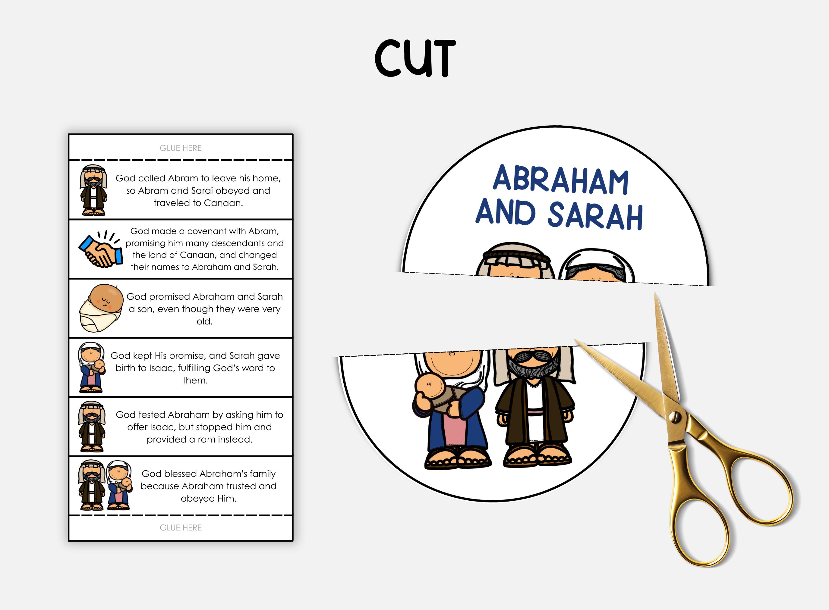 Abraham and Sarah Bible Story, Folding Surprise Bible Craft Printable ...