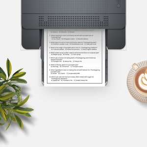 Pie Trivia, Printable Thanksgiving Trivia Game, Trivia Questions for ...