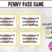 Pass the Penny Game- 24 Prefilled Cards, Memory Game, Alzheimers ...