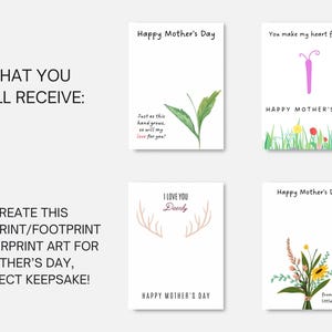 Mothers Day Handprint Craft, Printable Footprint Craft, DIY Fingerprint ...