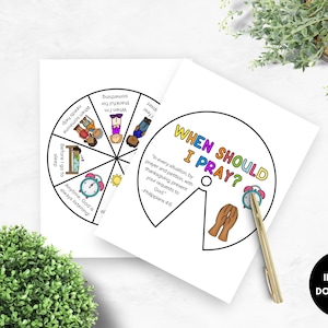 When Should I Pray, Printable Prayer Bible Lesson Coloring Wheel, Teach ...