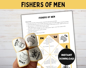 Fishers of Men Bible Story Activity, Sunday School Craft, Jesus ...