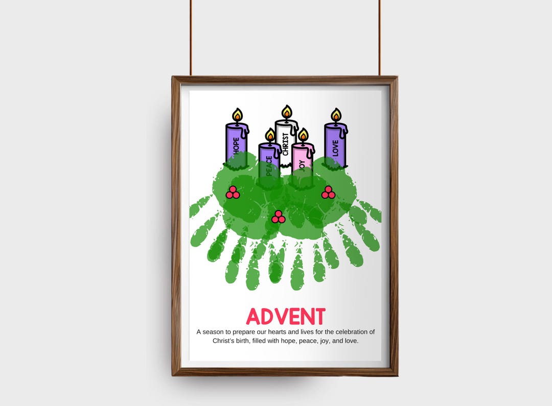 Advent Bible Handprint Craft, Printable Nativity Handprint Art ...