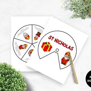 St Nicholas, Printable Coloring Wheel, Sunday School Craft, St Nicholas ...