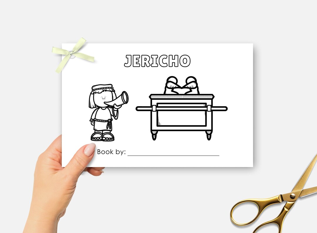 Battle of Jericho, Printable Mini Bible Book, Sunday School Craft, Kids ...